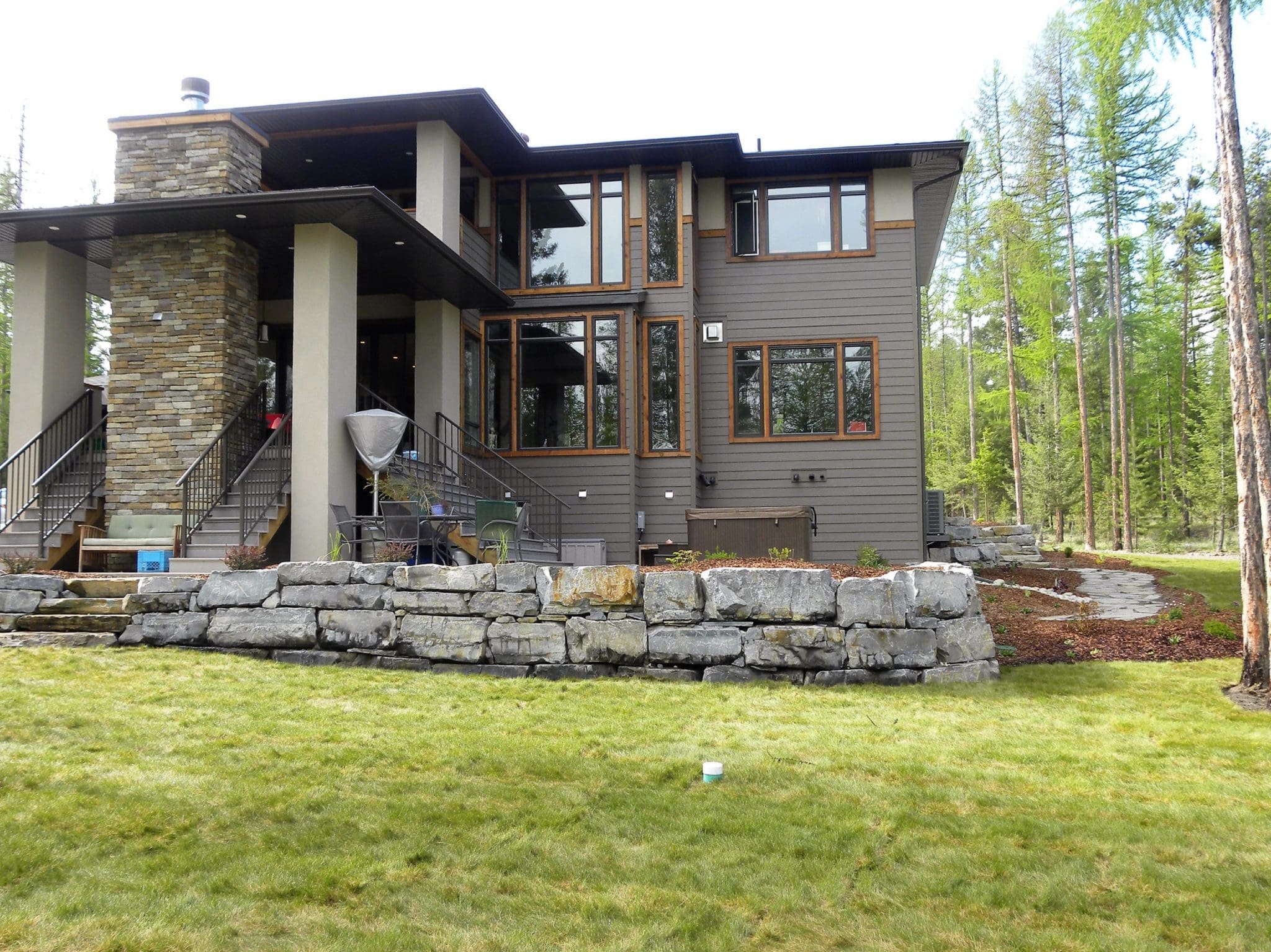 Retaining Walls - Canadian Rockies Landscape