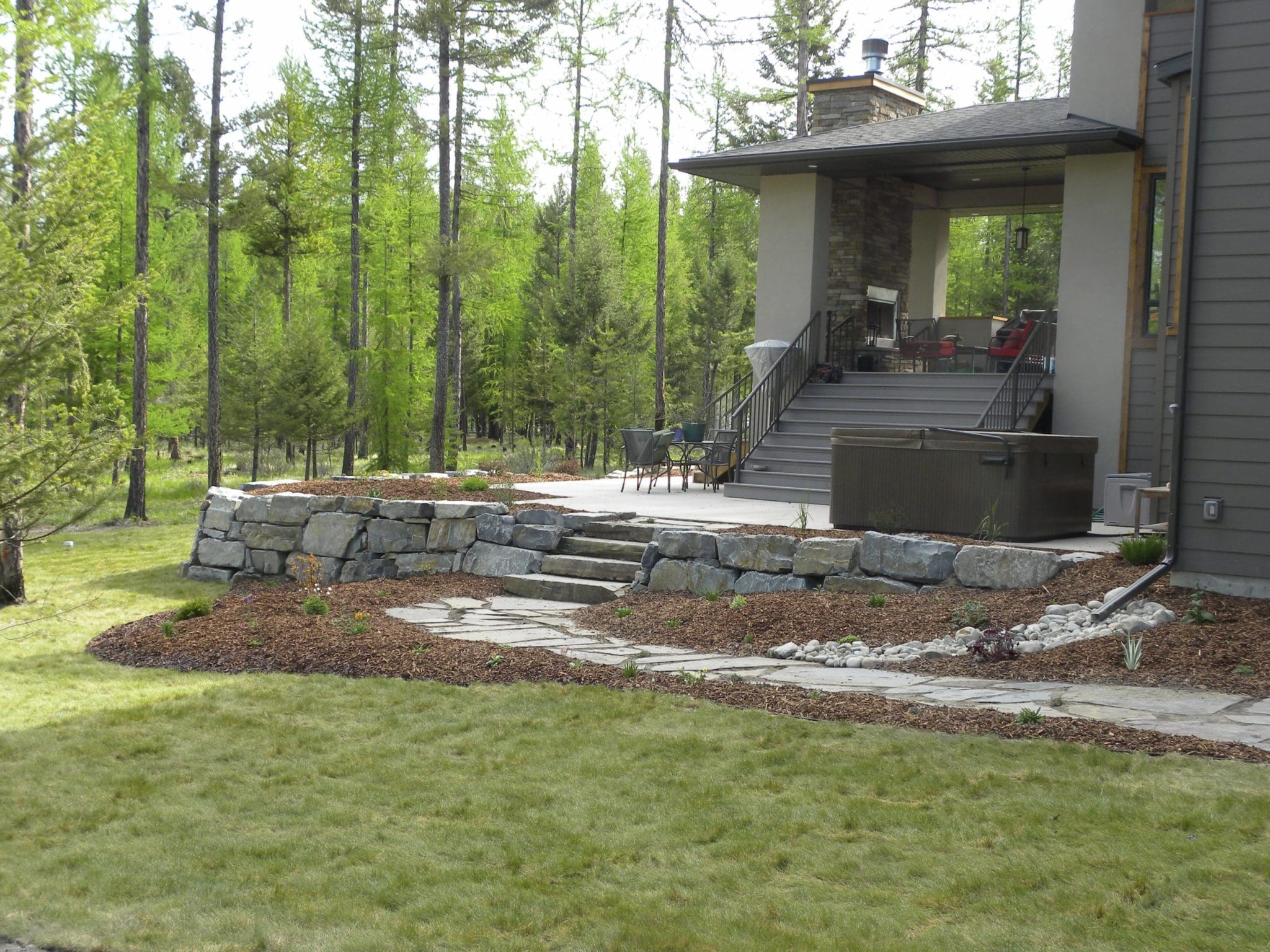 Retaining Walls - Canadian Rockies Landscape