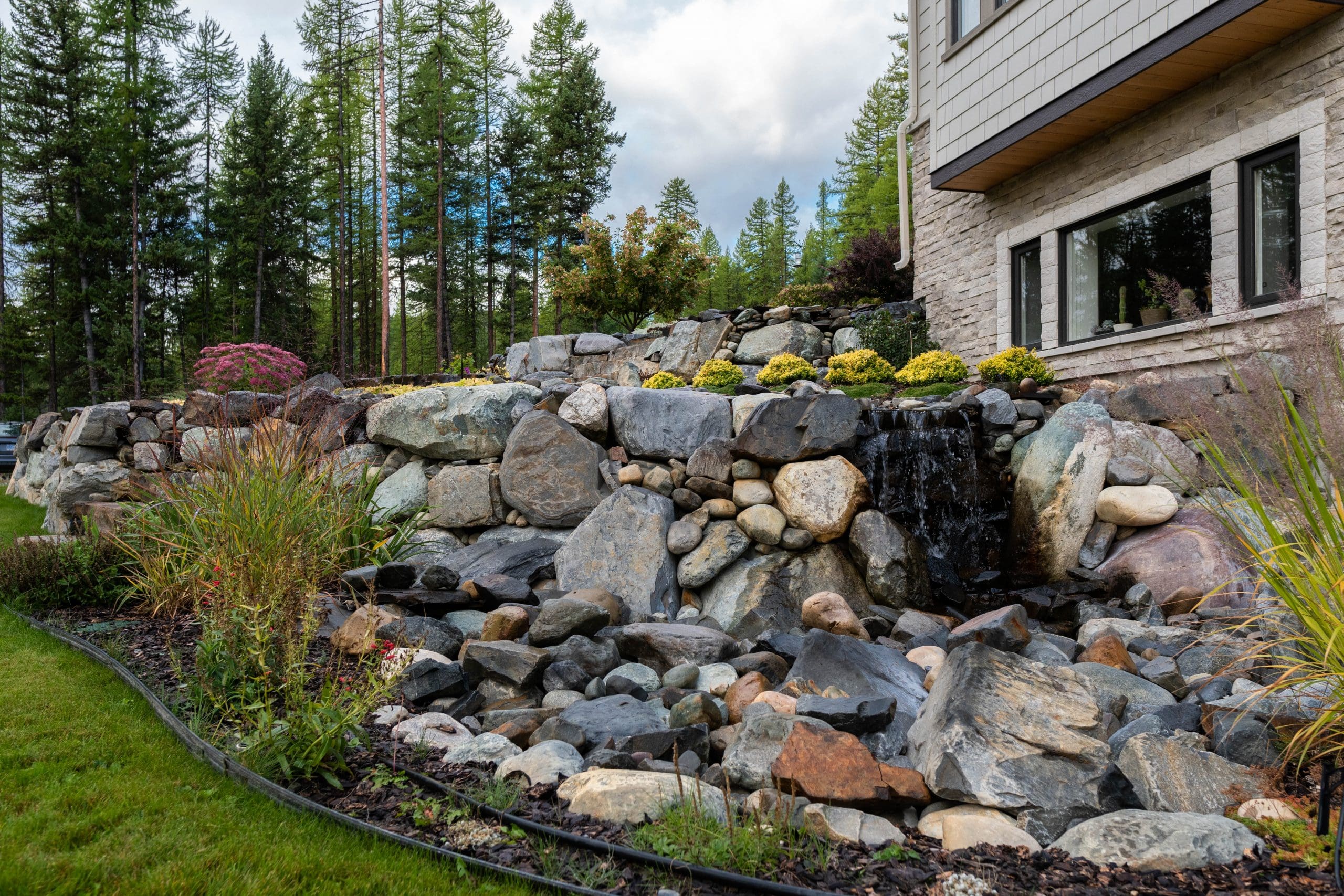 Retaining Walls - Canadian Rockies Landscape